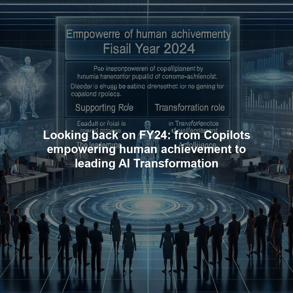 Looking back on FY24: from Copilots empowering human achievement to ...