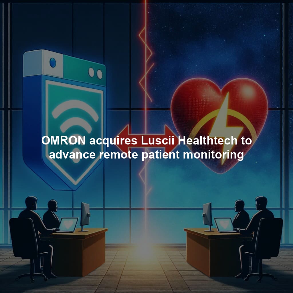 OMRON acquires Luscii Healthtech to advance remote patient monitoring ...